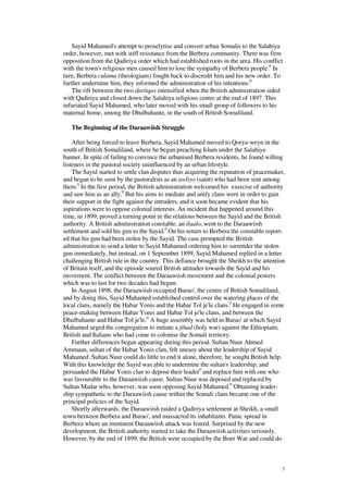 Colonial intrusion and the Somali Resistance | PDF