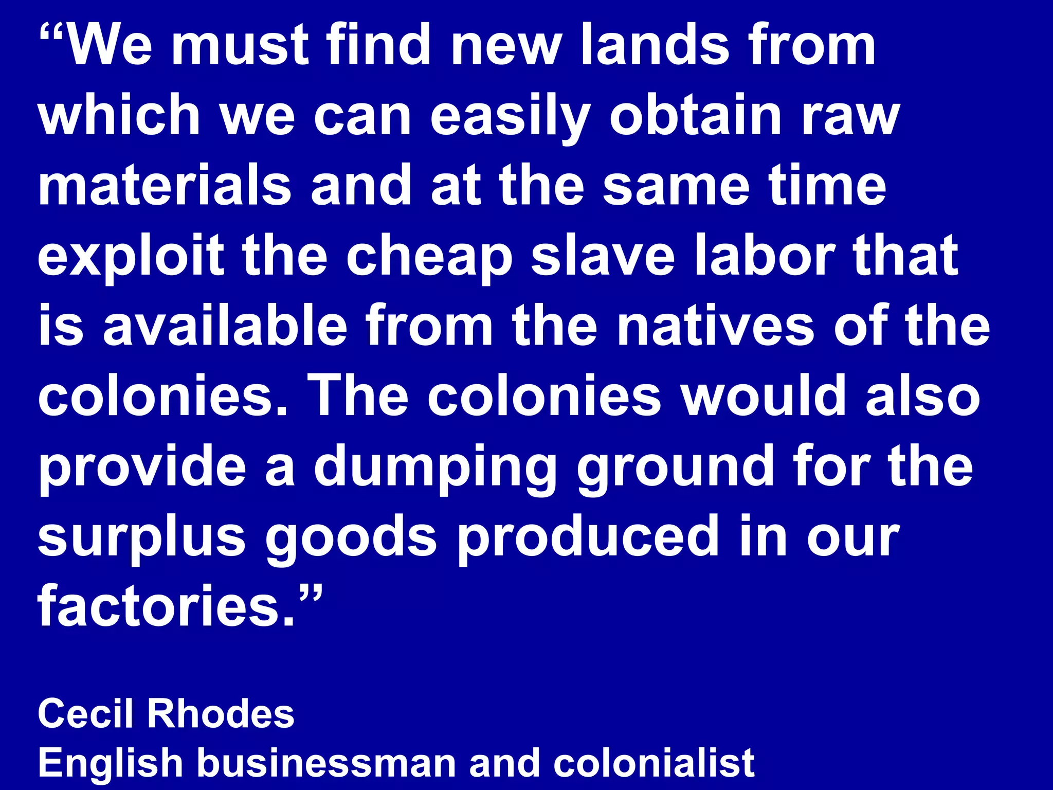 Colonialism & Neocolonialism | PPT