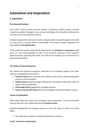 Colonialism and imperialism | PDF