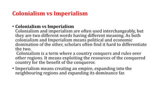 Colonialism and underdevelopment of indian economy | PPTX