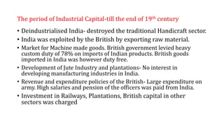Colonialism and underdevelopment of indian economy | PPTX