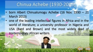COLONIALISM AS A REDEEMING EVIL IN CHINUA ACHEBE'S THINGS FALL APART ...