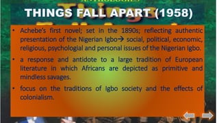 COLONIALISM AS A REDEEMING EVIL IN CHINUA ACHEBE'S THINGS FALL APART ...