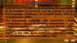 COLONIALISM AS A REDEEMING EVIL IN CHINUA ACHEBE'S THINGS FALL APART ...