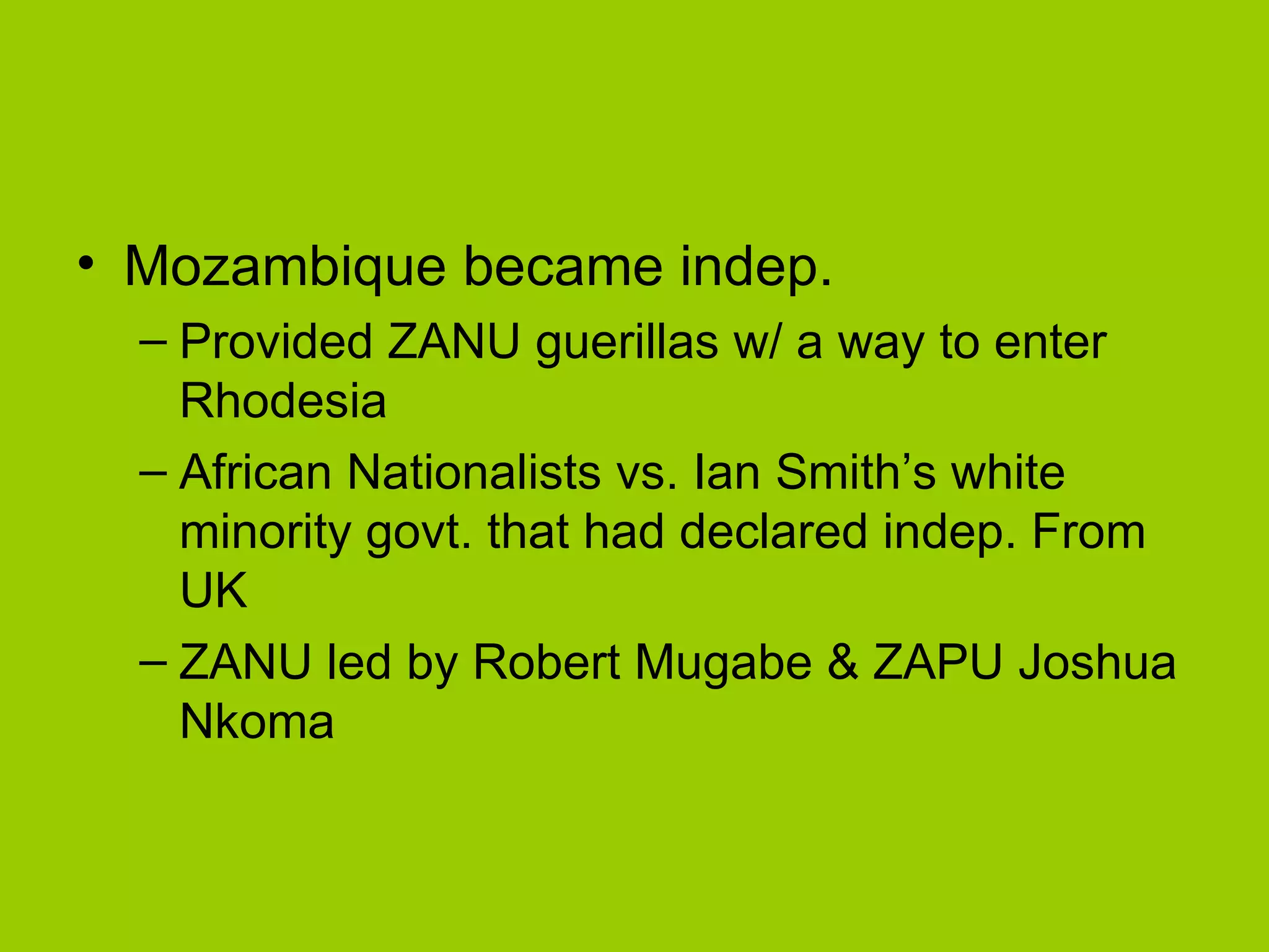 Colonialism in Zimbabwe | PPT
