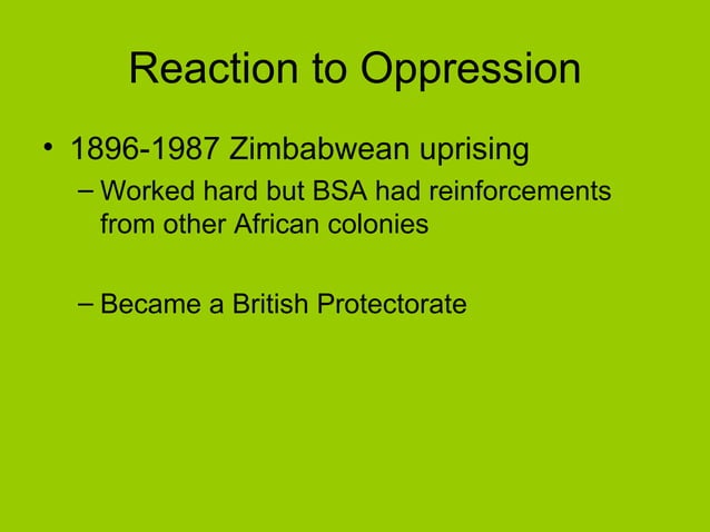 Colonialism in Zimbabwe | PPT
