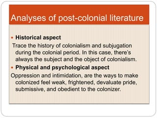 Colonialism & postcolonialism | PPT