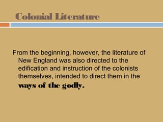 Colonial Literature | PPS