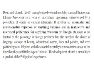 Colonial mentality | PPTX