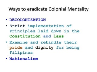 Colonial mentality | PPTX