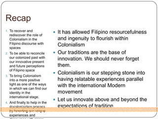 Colonial mentality in filipino spaces | PPTX