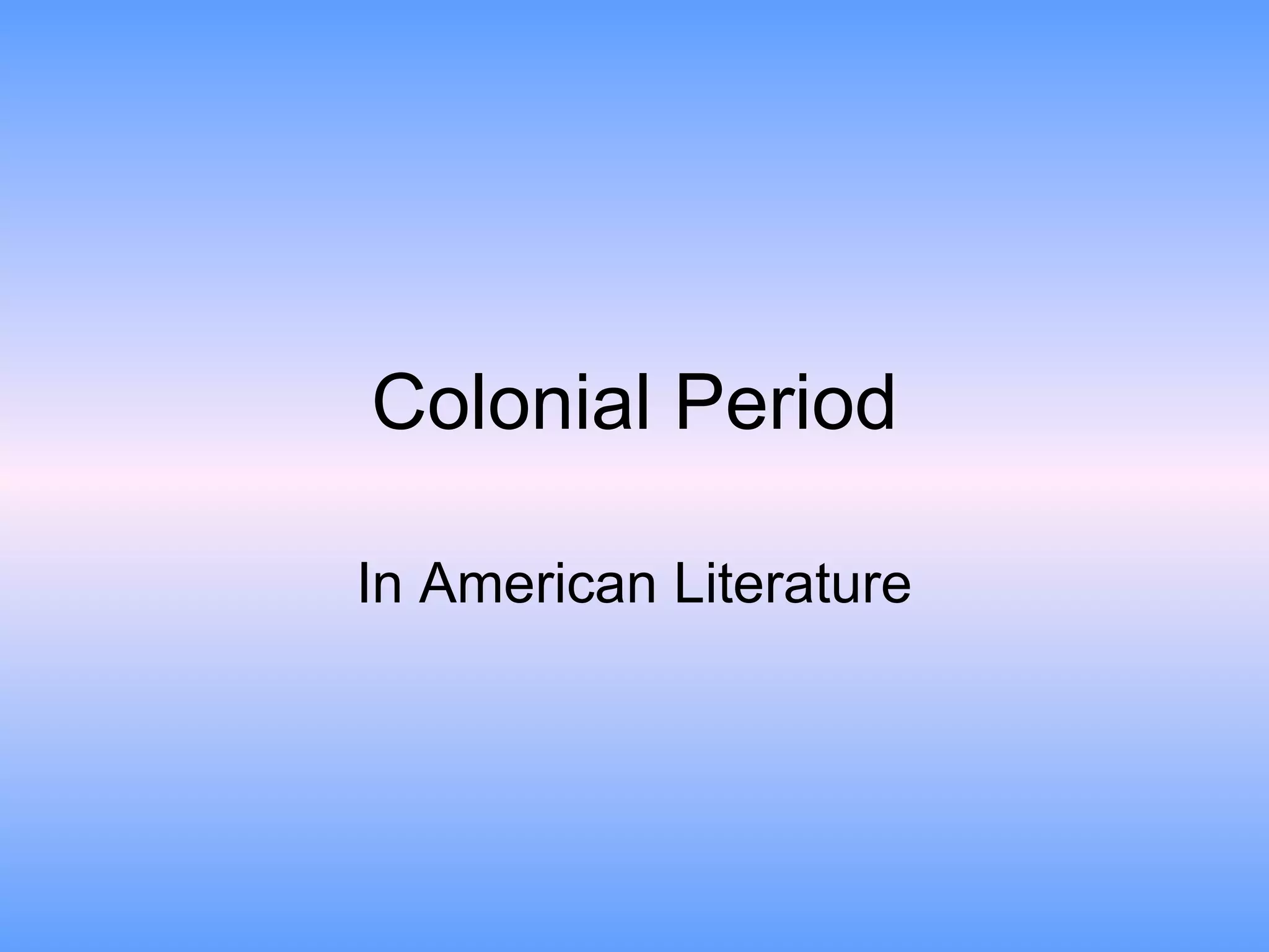 Colonial period | PPT