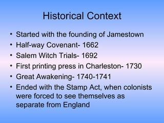 Colonial period | PPT