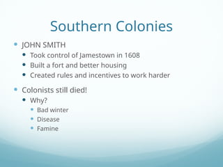 Colonial Regions in early American History | PPT