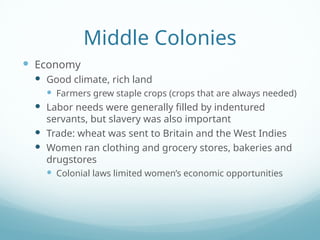 Colonial Regions in early American History | PPT
