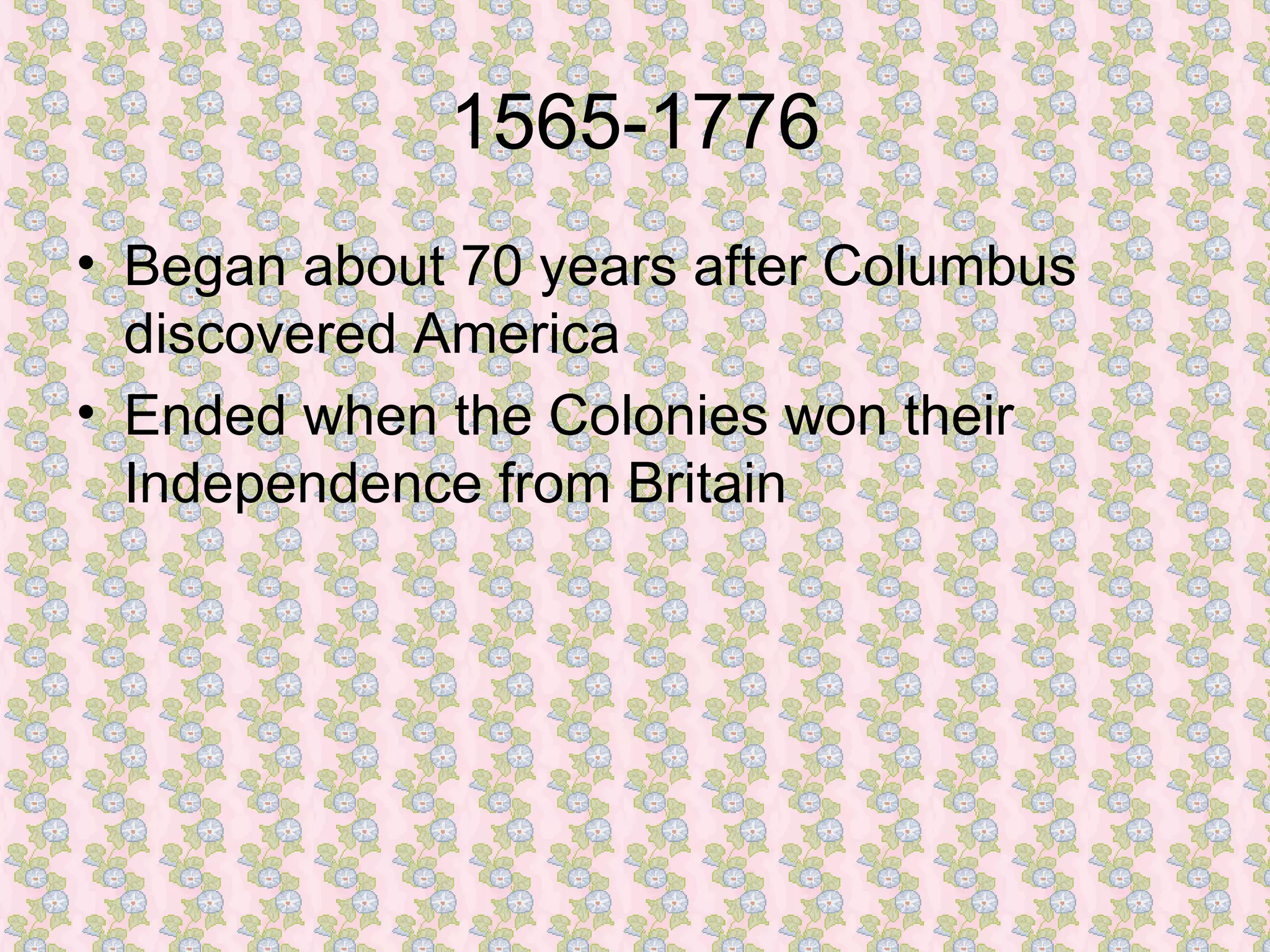 Colonial Times | PPT