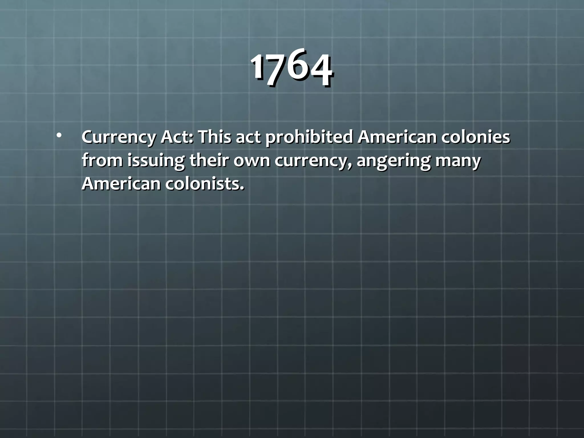 Colonial Unrest (1764-1775) | PPT