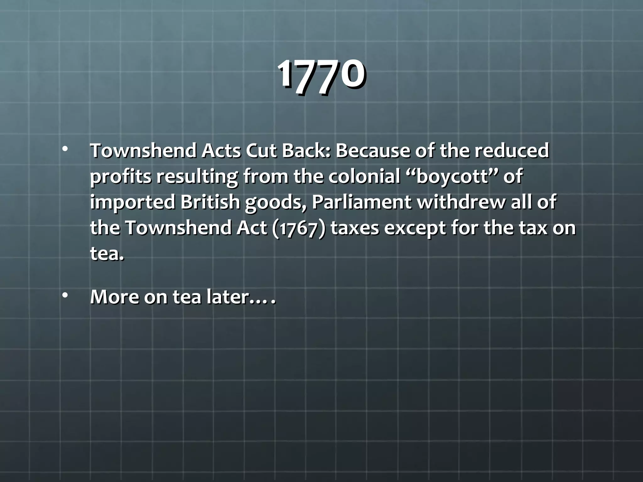 Colonial Unrest (1764-1775) | PPT