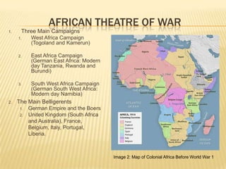 World War I: Colonial War And The War In The Middle East | PPTX