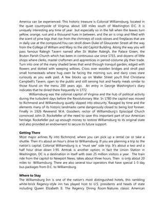 Colonial williamsburg | DOCX