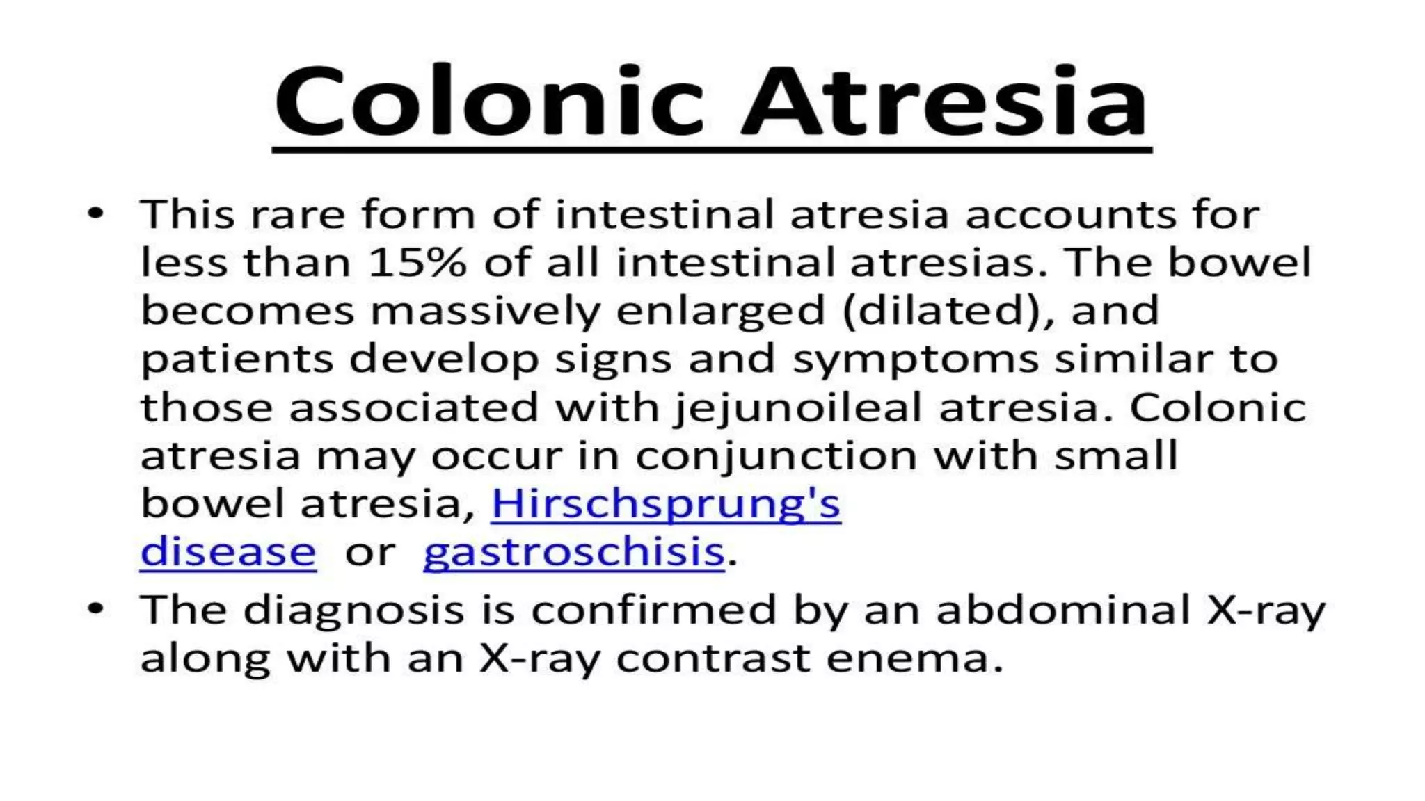 Colonic atresia | PPTX