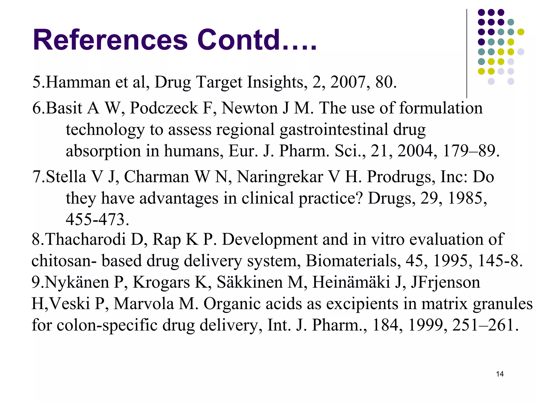 Colonic drug delivery system | PPT