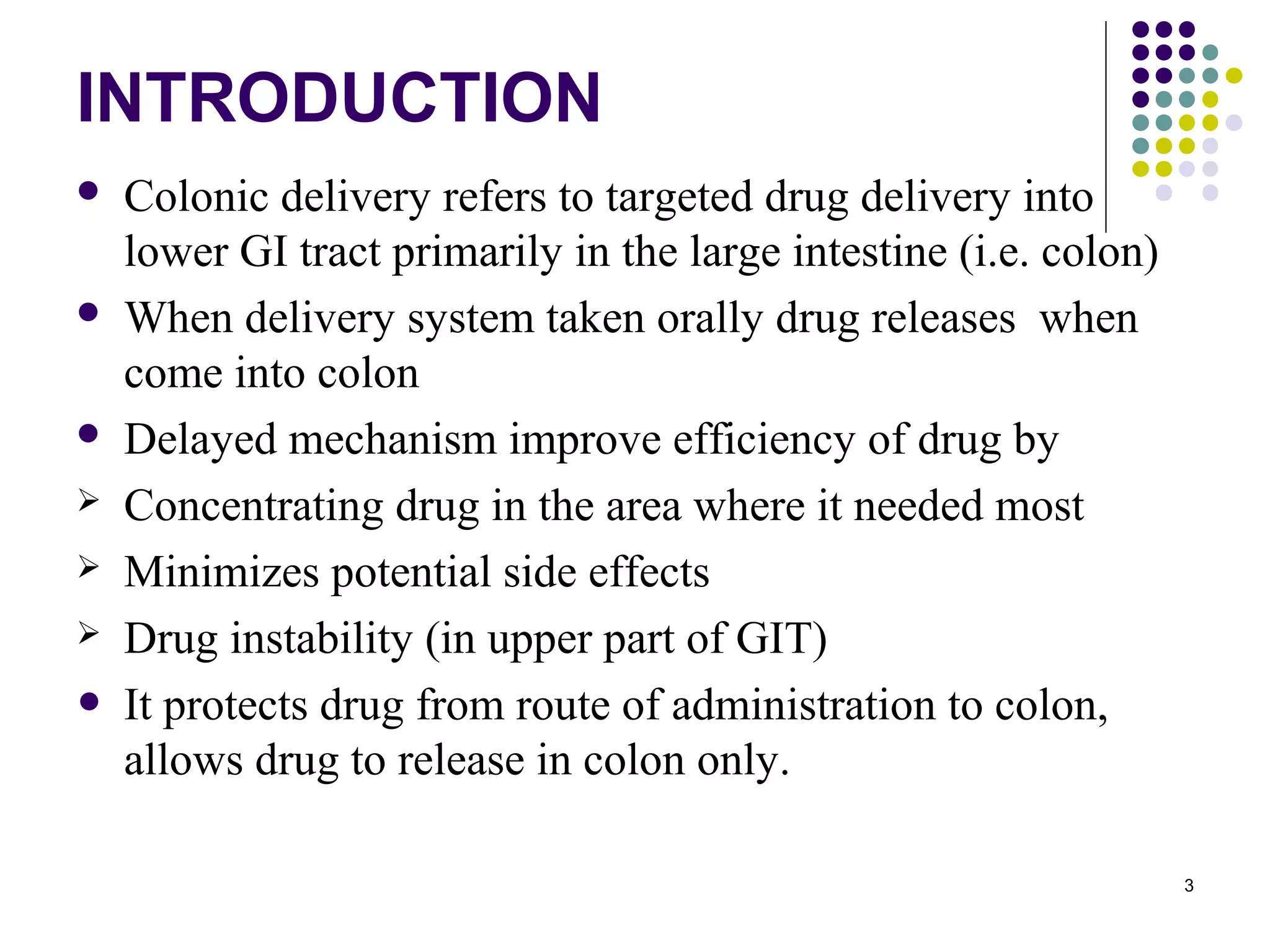 Colonic drug delivery system | PPT