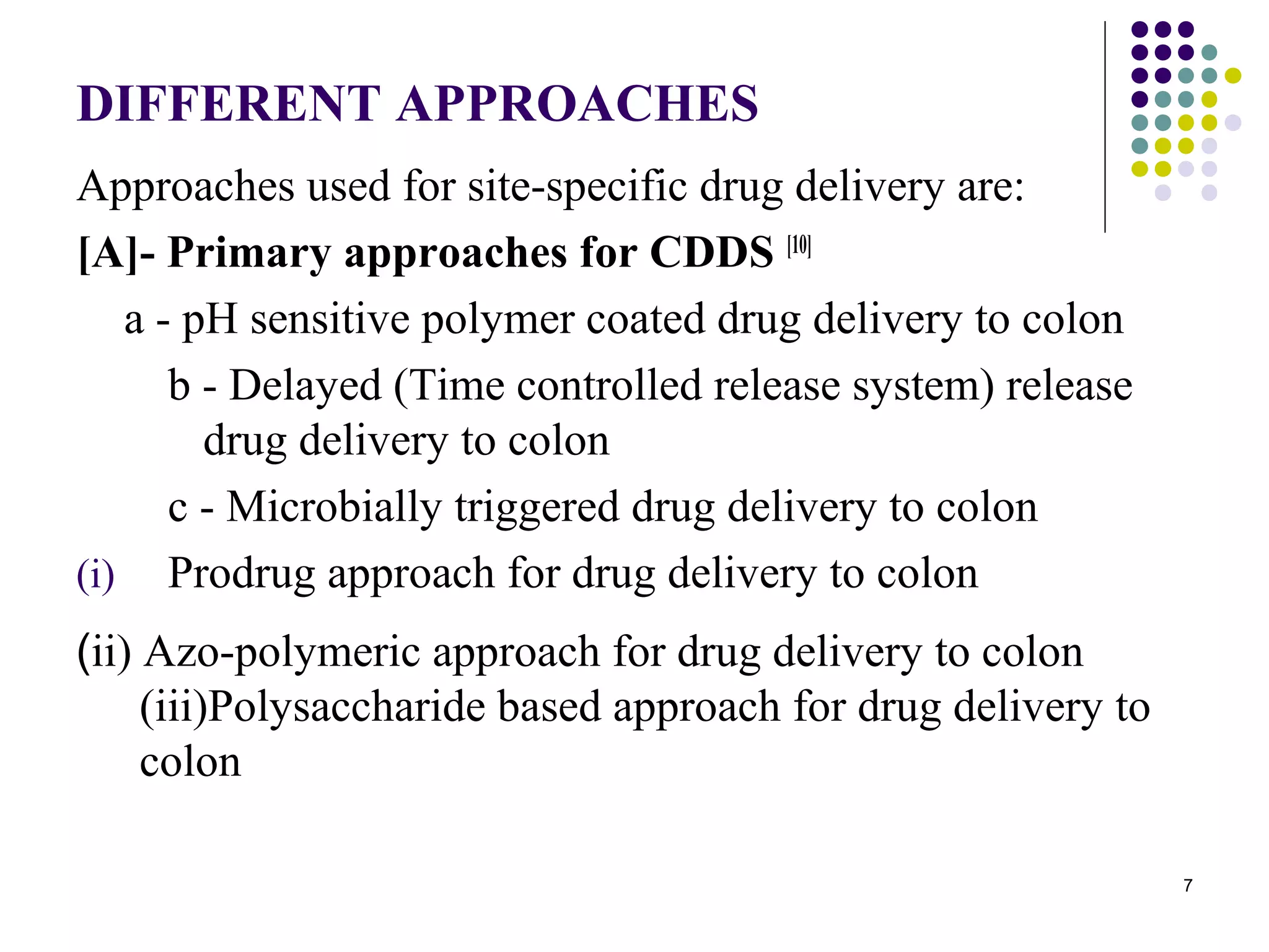 Colonic drug delivery system | PPT