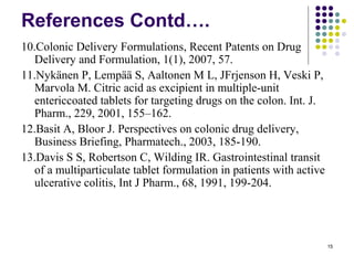 Colonic drug delivery system | PPT