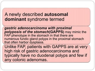 Colonic polyposis syndromes | PPTX