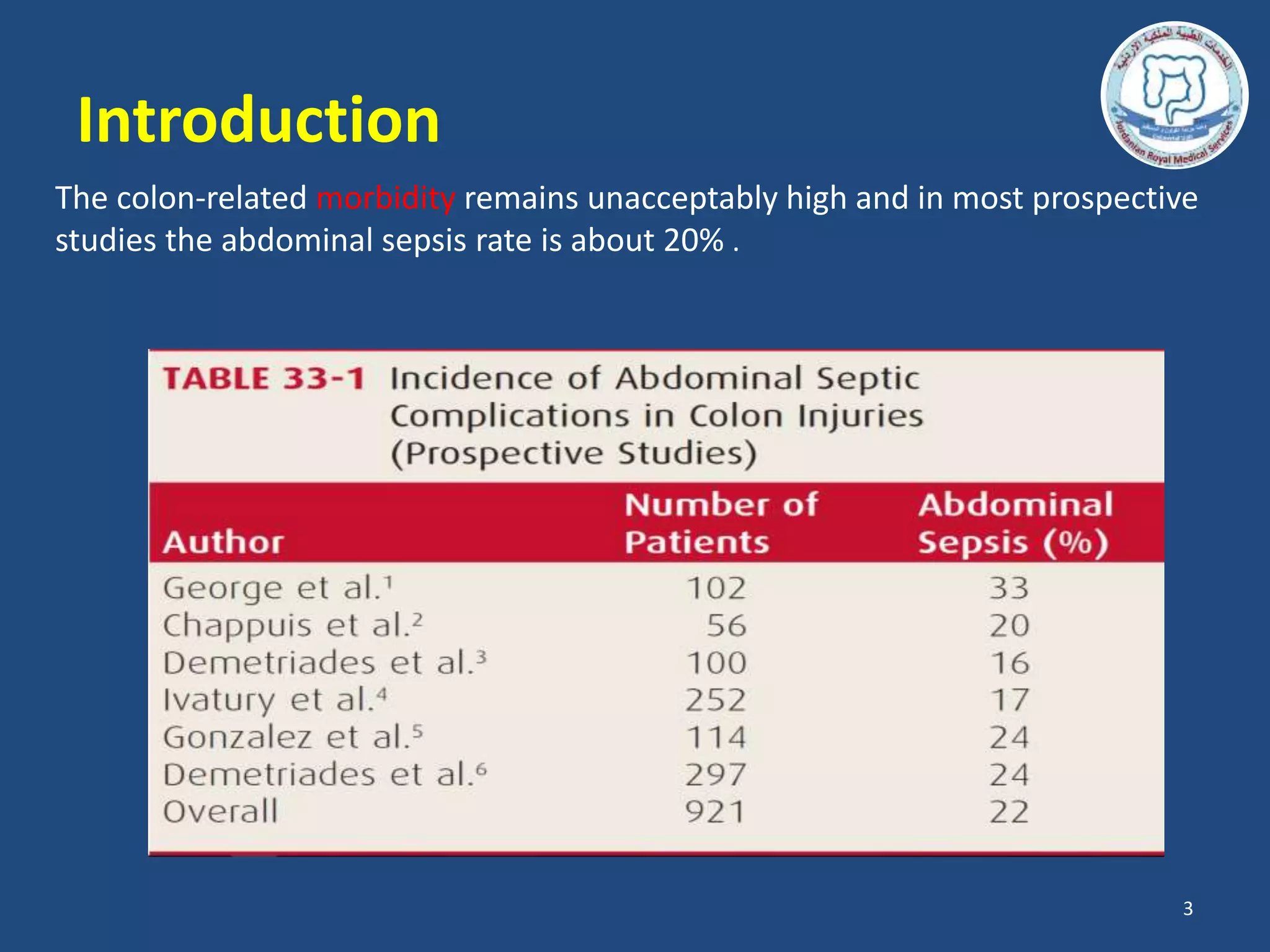 Colonic trauma, colon injury, colorectal trauma | PPTX