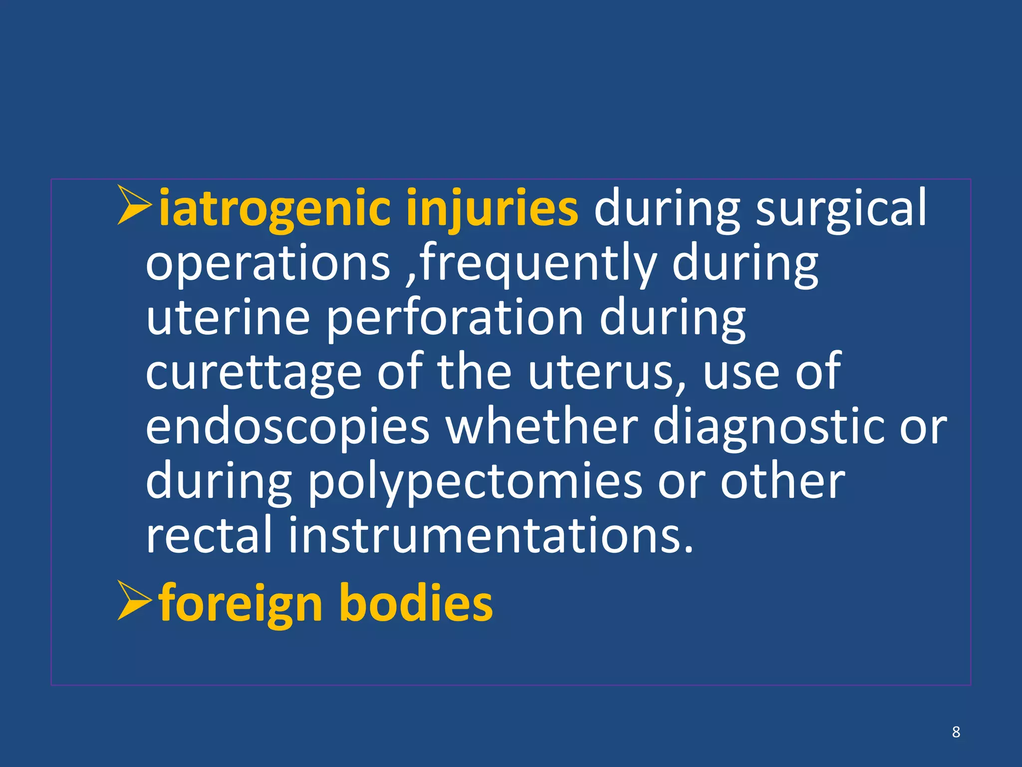 Colonic trauma, colon injury, colorectal trauma | PPTX