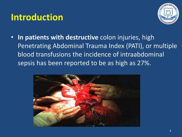Colonic trauma, colon injury, colorectal trauma | PPTX
