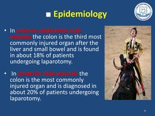 Colonic trauma, colon injury, colorectal trauma | PPTX