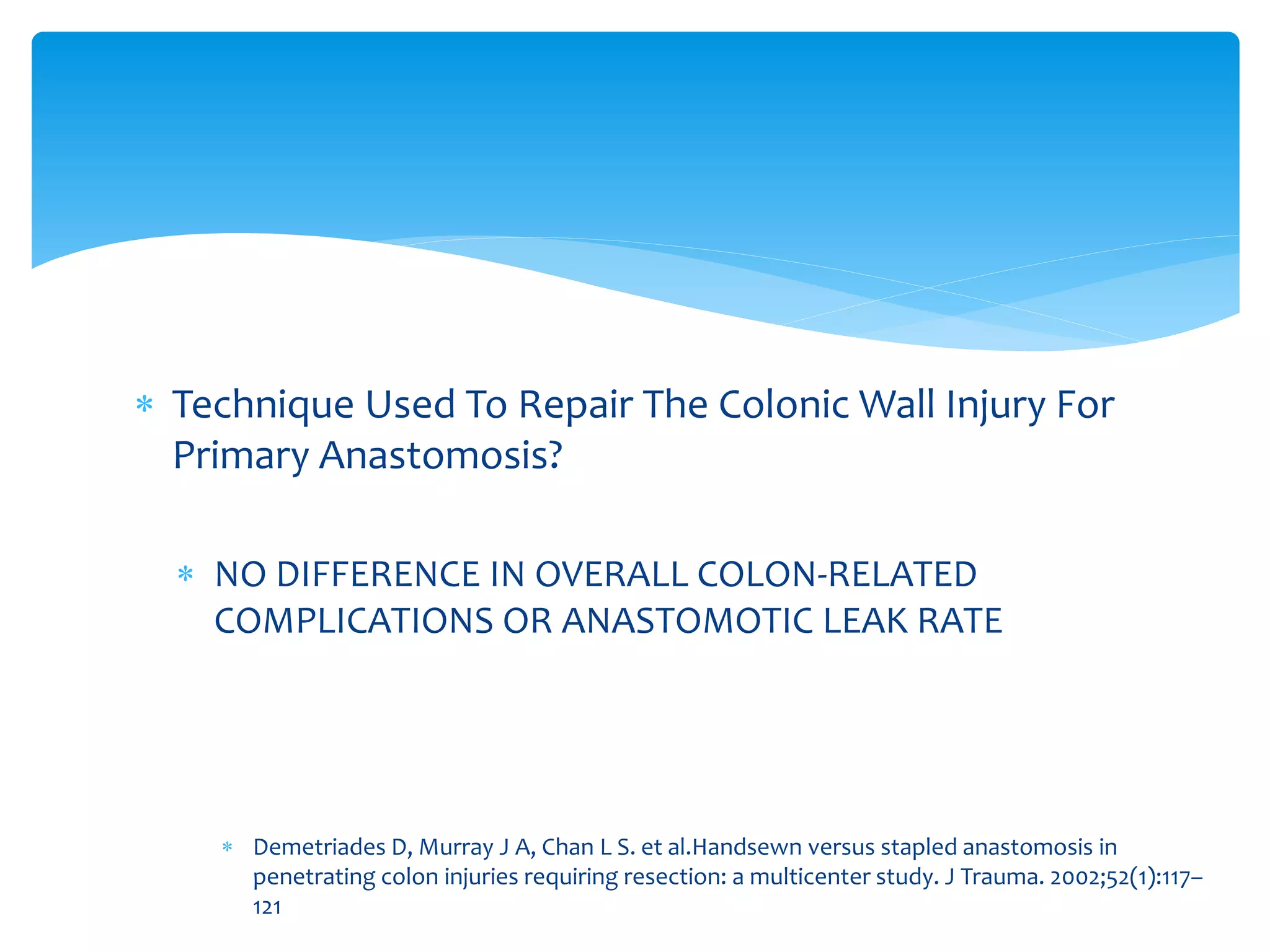 Colonic trauma | PPT