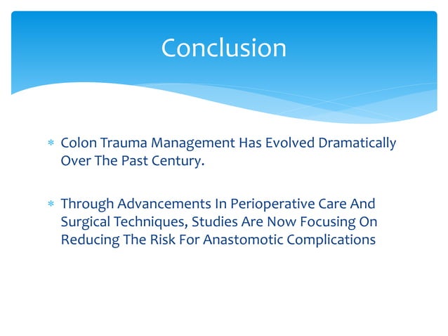 Colonic trauma | PPT