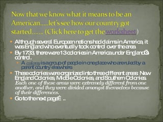 Colonies Virtual Field Trip | PPT