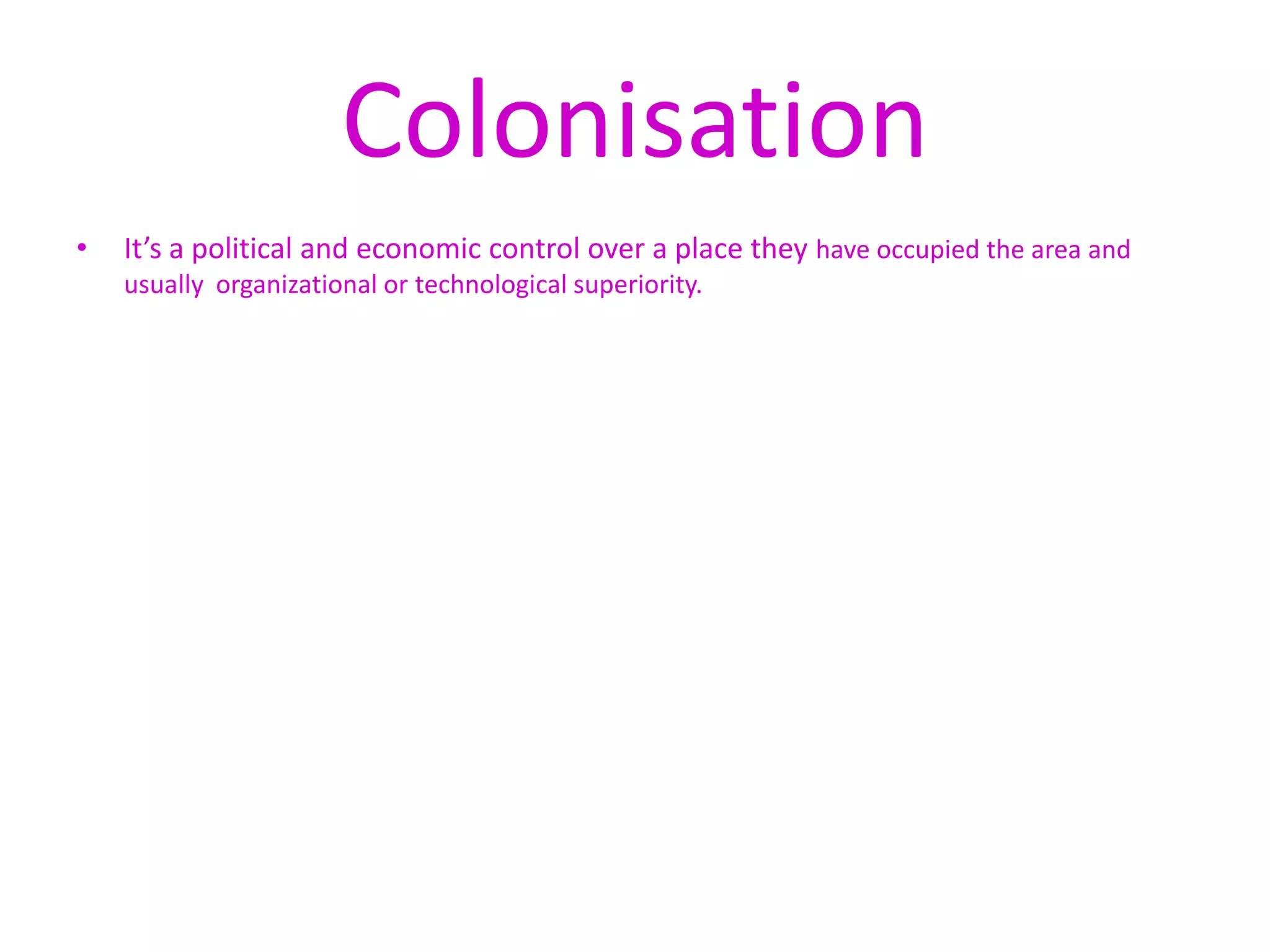 Colonisation | PPT