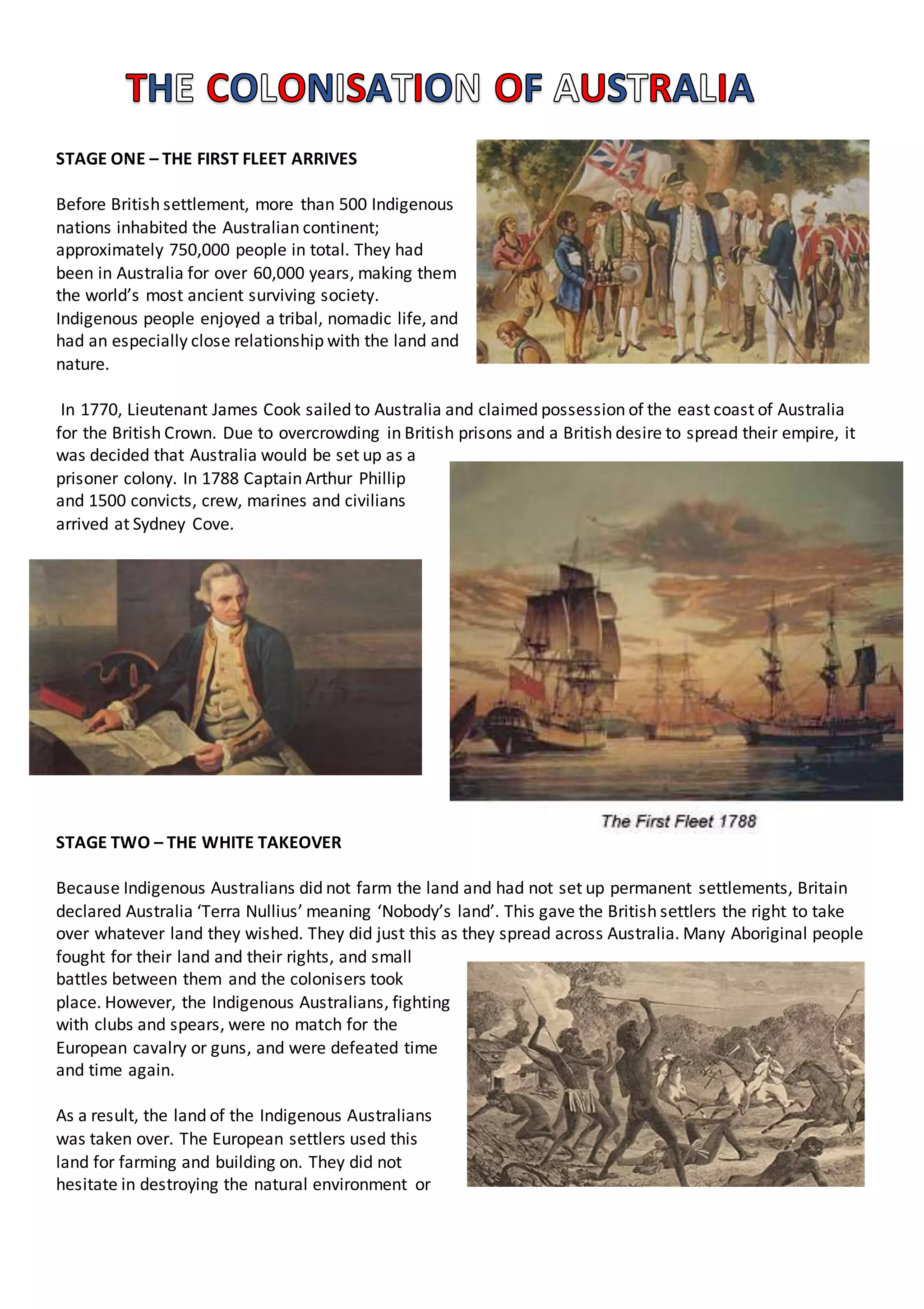 Colonisation context sheet | PDF