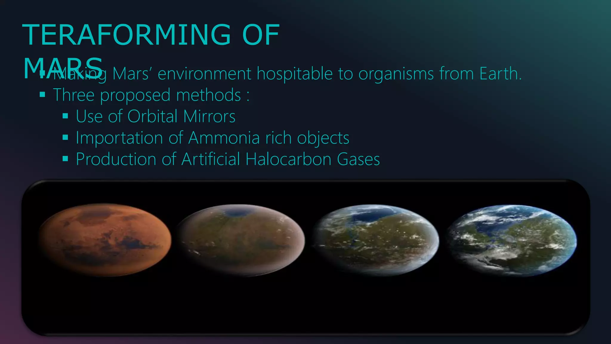 Colonisation of mars | PPTX | Geography | Science
