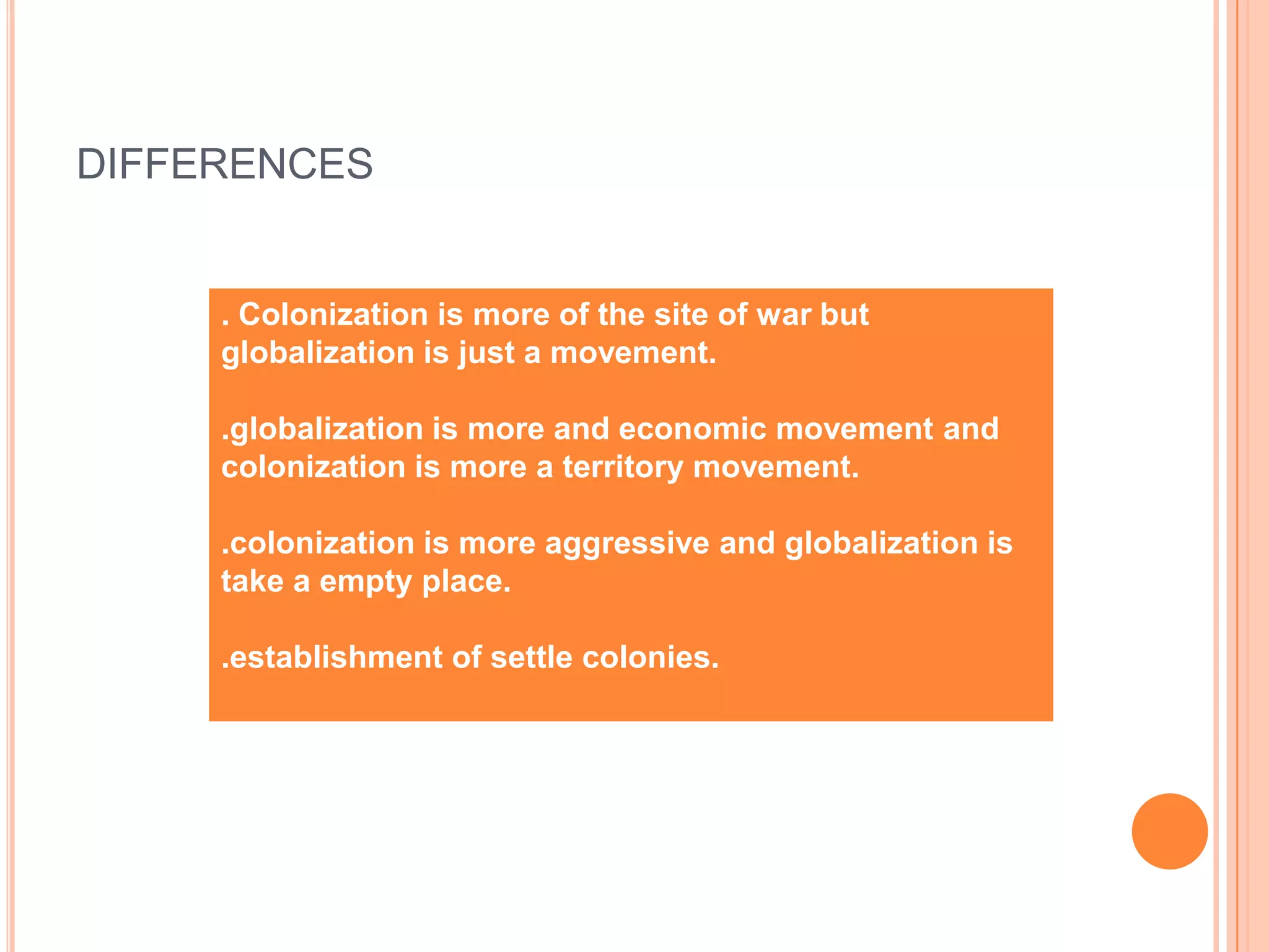 Colonization vs globalization | PPTX