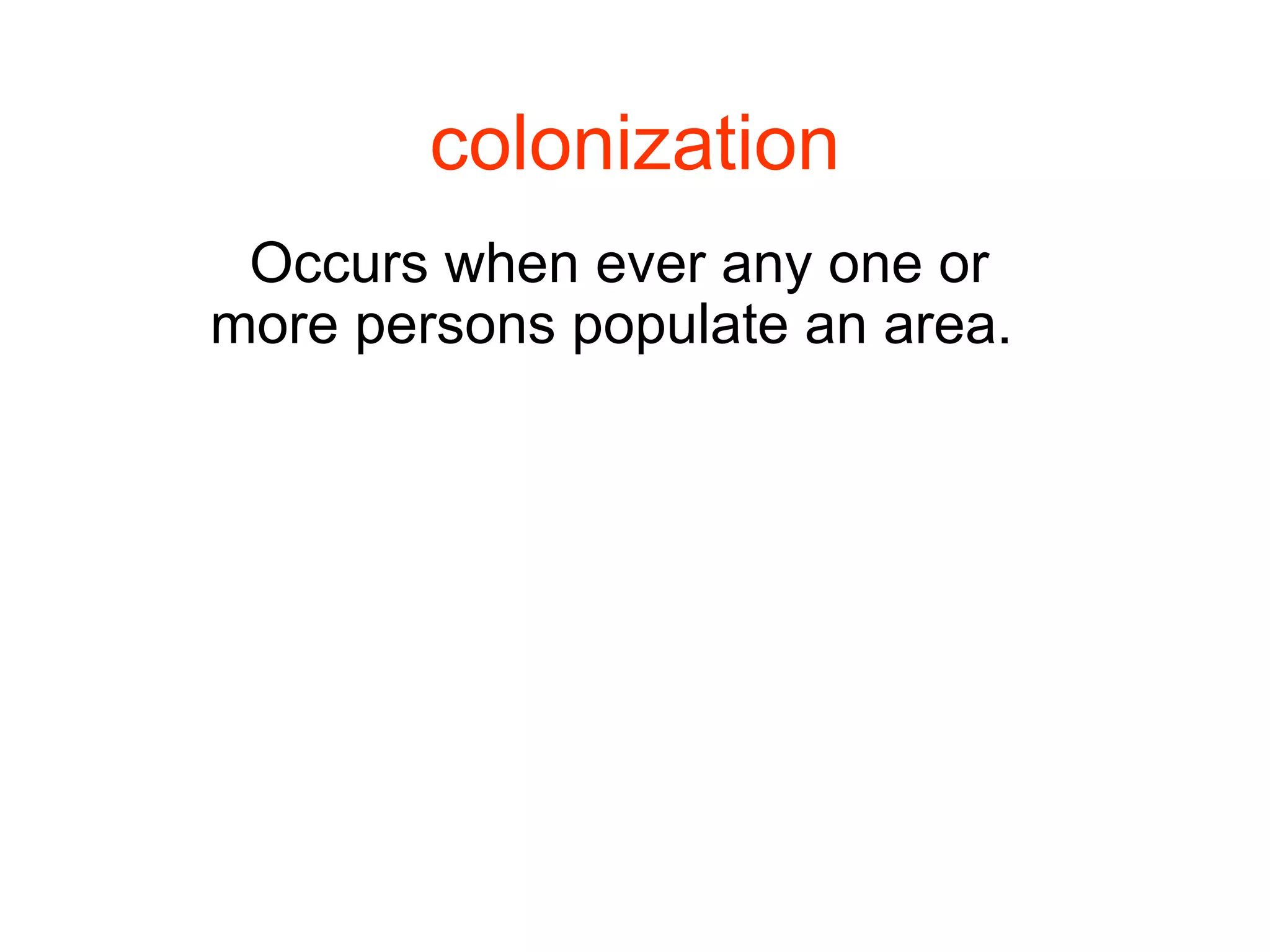Colonization | PPT