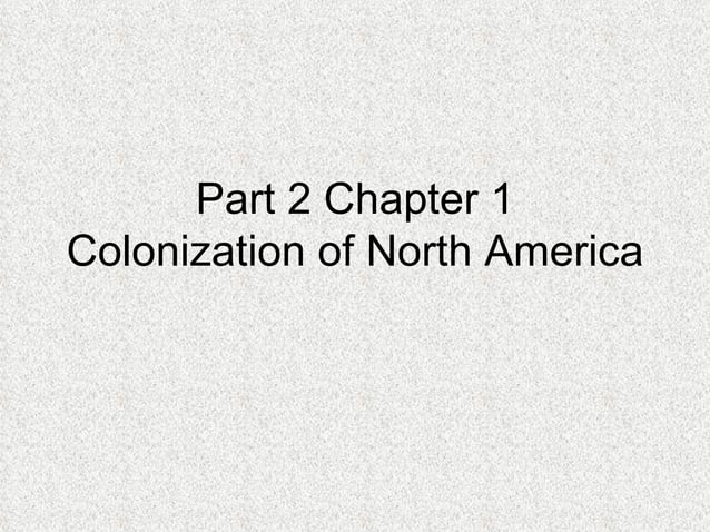 Colonization of America | PPT