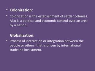 Colonization And Globalization | PPT