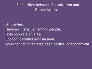 Colonization And Globalization | PPT