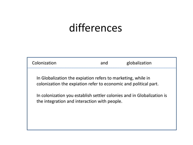 Colonization And Globalization[1] | PPTX | Geography | Science