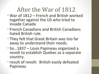 History of Canada- Exploration, Colonization, & Changes in Power | PPT