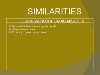 Colonization & Globalization | PPT