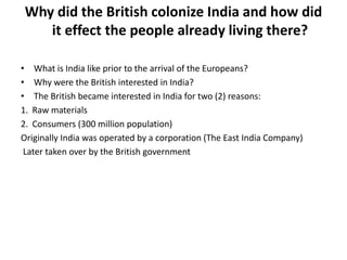 Colonization in india | PPTX