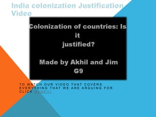 Colonization of india jim | PPT